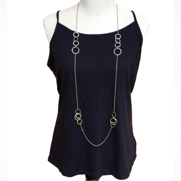 Jewelry | Very Long Silver Chain Loops Necklace | Poshmark